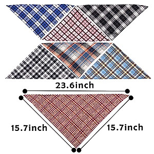 JpGdn 100Pcs/Pack Small Dog Bandana Bulk 24.4*17.3in Pet Bandanas Pack Kerchief Washable Triangle Bibs Head Scarves Scarfs Random Pattern for Boys and Girls Medium Cat Doggy Puppies Grooming Costume