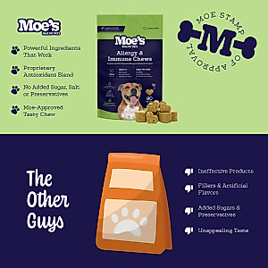 Moe's Natural Defense Bundle - Moe's Immunity Chews & Moe's Multivitamin Chews (90 Count Each)