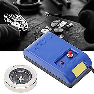 Electrical Demagnetizer Tools + Compass Set Watch Repair Degausser Durable Portable for Watch Repair Degausser(U.S. regulations)