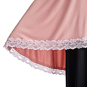 Muslim High Stretch Hijab Pure Color Half-body Cover Hijab with Lace for Praying, Pink, X-Large
