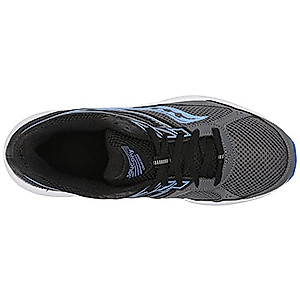 Saucony Women's Cohesion 14 Road Running Shoe, Charcoal/Jewel, 9