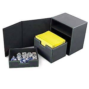BCW Deck Vault LX 100 - Gray | Card Deck Case with 100 Sleeved Gaming Cards Capacity | For Magic: The Gathering, Pokemon, Commander Decks