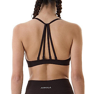 AUROLA Seamless Mercury Workout Sports Bras for Women Athletic Removable Adjustable Backless Minimal Top
