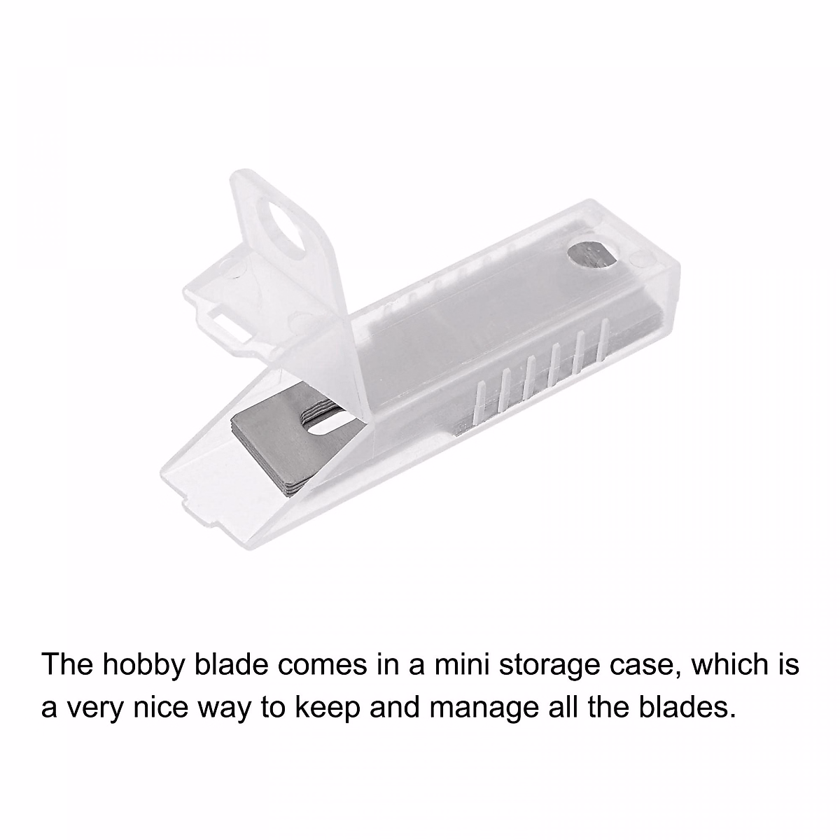 uxcell 25Pcs 43.5x11.6mm Craft Knife Blades, High Speed Steel Hobby Blades Replacement Set Art Blades Carving Tool with Storage Case