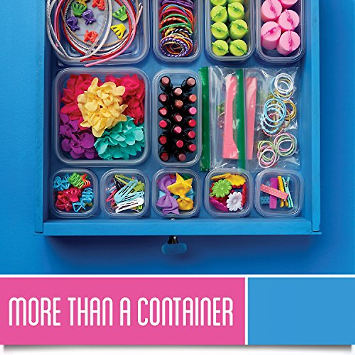 Ziploc Food Storage Meal Prep Containers with One Press Seal, for Travel and Organization, Dishwasher Safe, Small Square, 4 Count