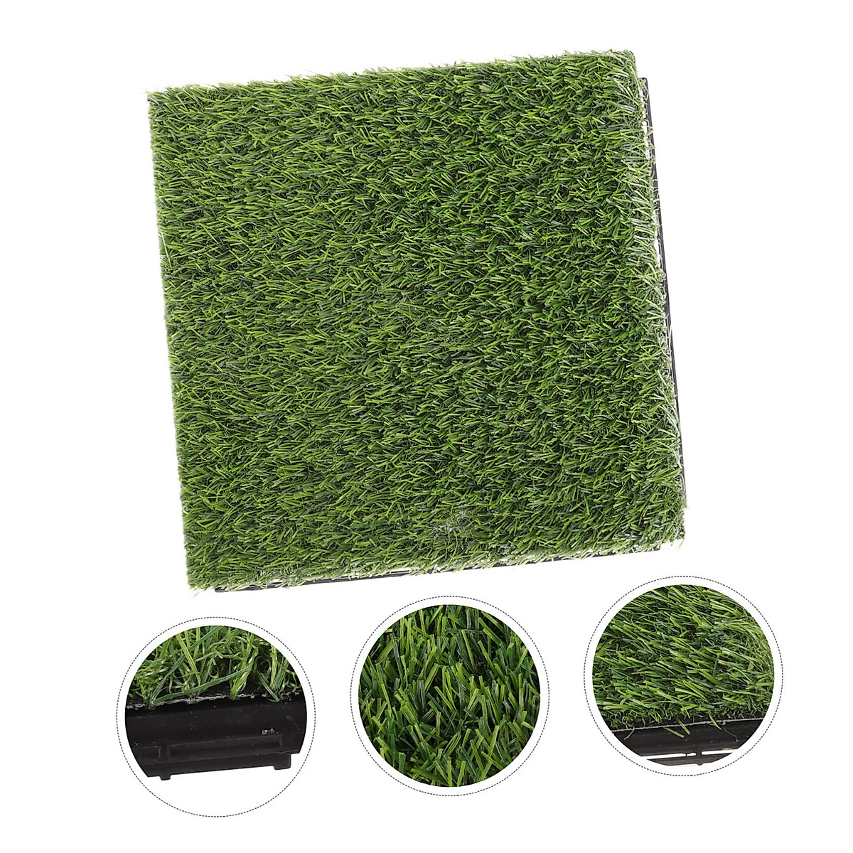 Happyyami 3pcs Artificial Grass Mat Imitation Grass Realistic Grass Rug Artificial Grass Squares Faux Decor Fake Lawn Grass Artificial Turf Faux Rug Fake Grass Cushion Pp Outdoor Lawn Bricks