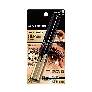 COVERGIRL Exhibitionist Stretch & Strengthen Mascara Very Black, 0.3 Fl Oz