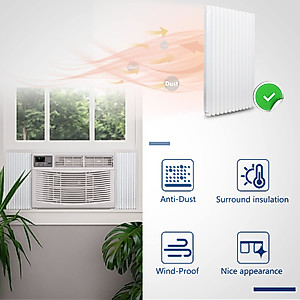 Wintcomfort Window Air Conditioner Side Panel Insulated Foam Kit, All Season Protection Side Panels for Window AC, 17" x 9" x 7/8", White