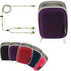 Navitech Purple Hard Protective Earphone/Headphone Case Compatible With Bose SoundSport Pulse Wireless Headphones