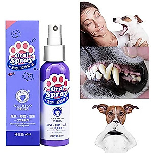 LeMall Petry Oral Spray for Dogs - Petry Teeth Cleaning Spray for Dogs and Cats, Pet Breath Freshener Spray Care Cleaner, Oral Spray for Pets, Dog Dental Spray Reduces Plaque & Tartar Buildup (2pcs)