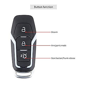EASYGUARD EC002-FO2-NS Smart Key Passive keyless Entry Kits with Push Start Button Remote Start Password keypad Entry DC12V