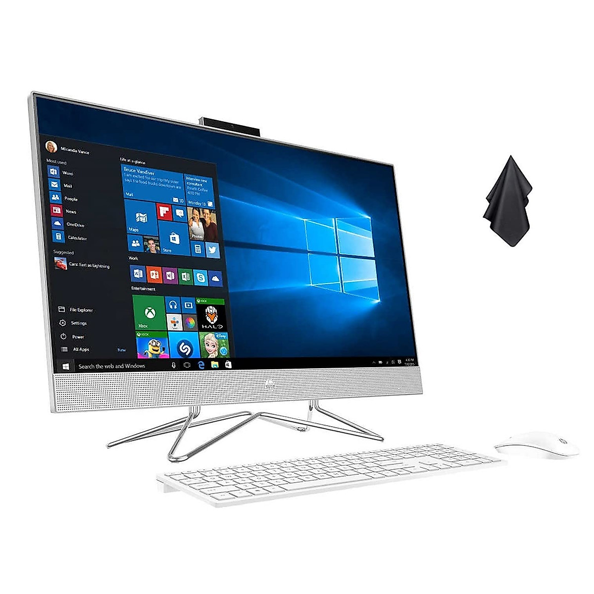 HP 2021 27 Pavilion All-in-One PC, 27" Full HD IPS Touchscreen, 11th Gen Intel i7-1165G7 Processor, 32 GB RAM, 1 TB PCIe SSD, WiFi, Webcam, Wireless Mouse and Keyboard, Win10 (Latest Model)