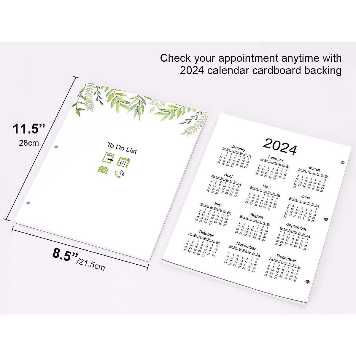 To Do List Notepad, Daily Task Planner with Checklist, 52 Sheets Tear Off Note Pad with 2023 Calendar, Work and Personal Organized, 8.5" X 11", A4 Size, 3 Hole Punched