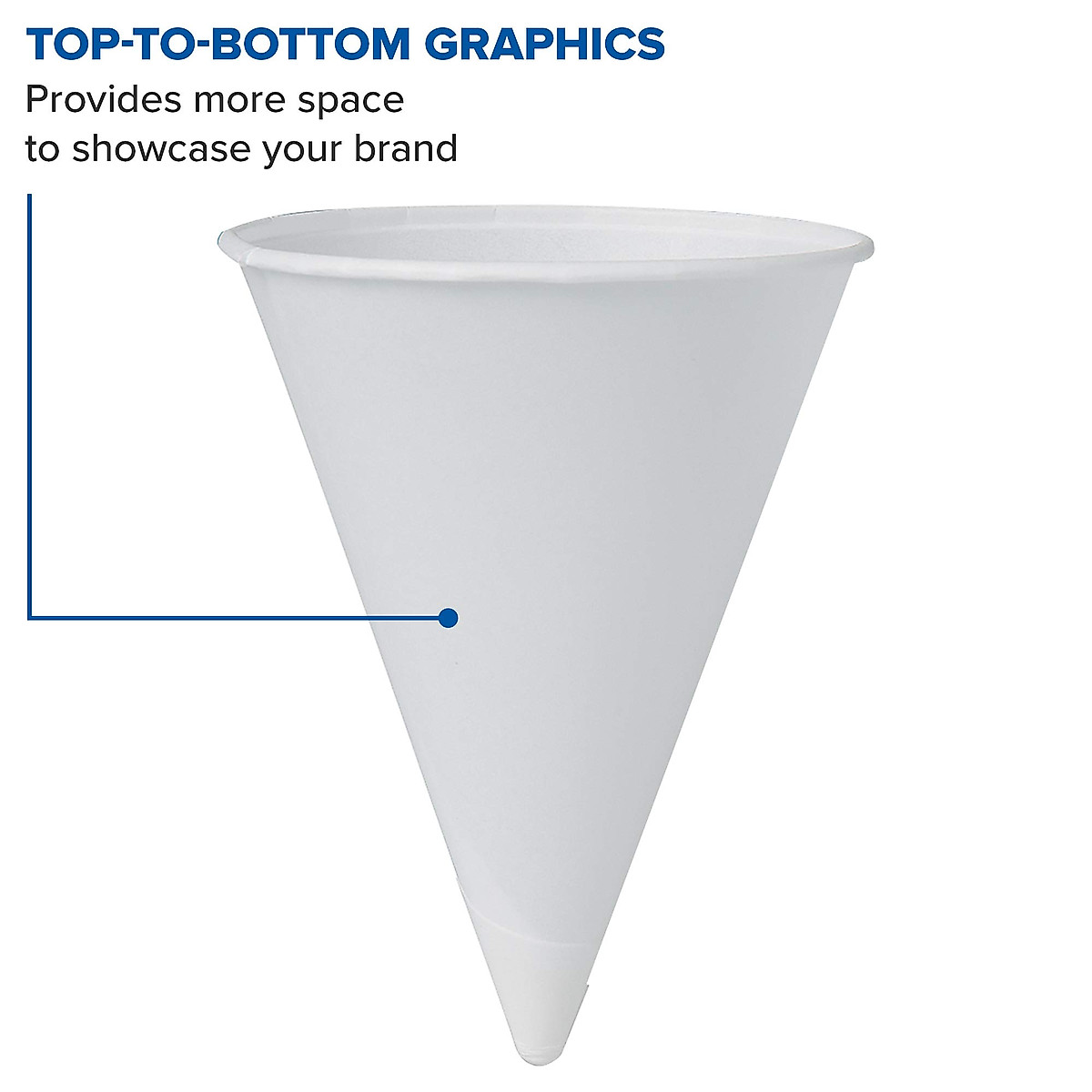 Solo 42RCP-2050 4.25 oz White Paper Cone Cups (Case of 5000)