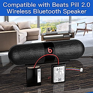 Battery for Beats Pill 2.0 Speaker Kratax 1050mAh Li-ion 7.4 V Replacement Battery for Beats Pill 2.0 J272/ICP092941SH Wireless Portable Bluetooth Speaker