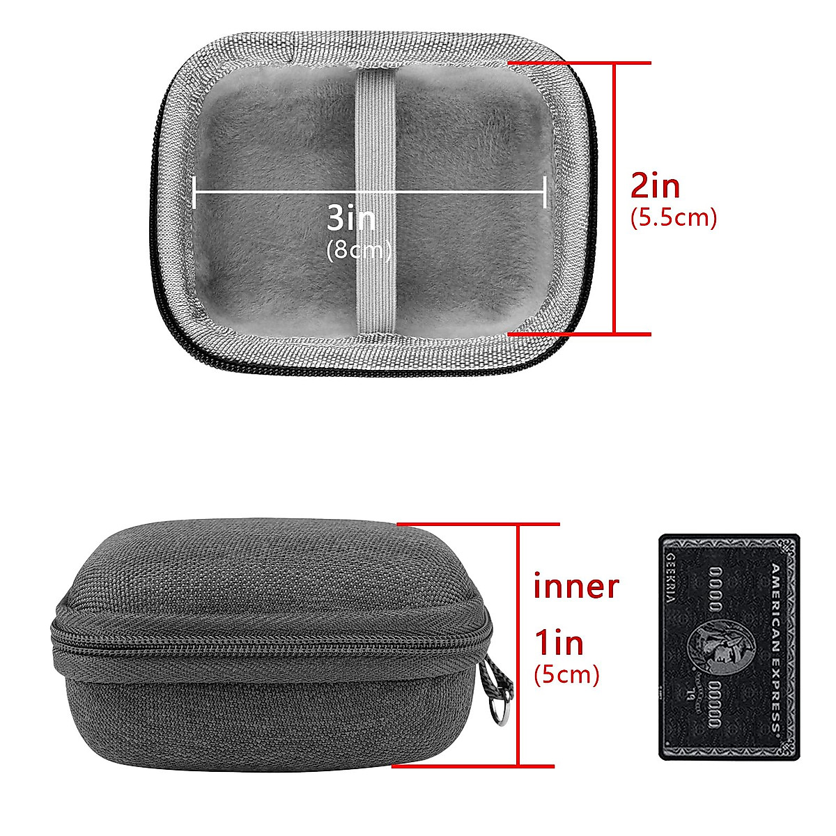 Geekria Shield Earbuds Case Compatible with Bose Quietcomfort Earbuds II True Wireless Earbud, Replacement Hard Shell Travel Carrying Bag with Carabiner Clip (Grey)