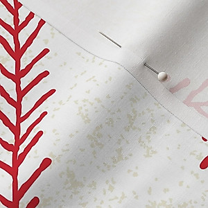 Spoonflower Fabric - Baseball, Stitch, Sport, Ball, Kids, Classic, American, Summer, Game, Printed on Petal Signature Cotton Fabric by The Yard - Sewing Quilting Apparel Crafts Decor