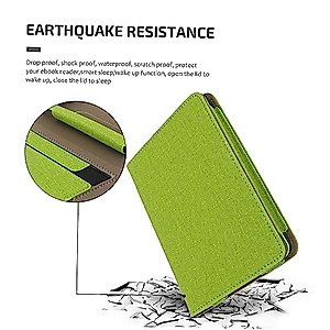 UKCOCO Tablet Case E-Reader Cover for E- Reader Ebook Reader Case Reader Tablet E-Reader Protective Case Auto Wake Protective Case E-Reader Cover Green Imitation Leather Paper Hand Rest