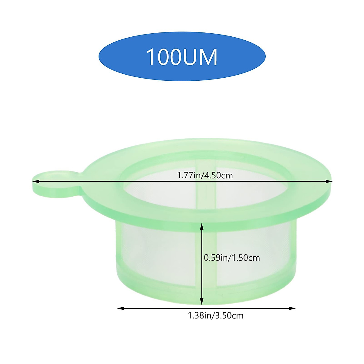 ULTECHNOVO 2pcs Cell Strainer 100μm Disposable Cell Filters Laboratory Experiment Test Cell Sieve