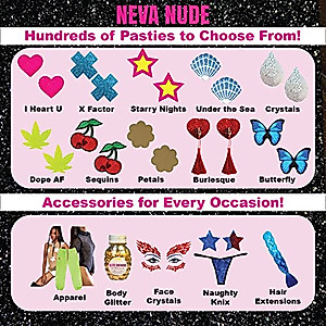 Neva Nude Vixen Red Wet Vinyl Naughty Knix G-String and Nipztix Pasties Set