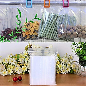 50 Count Large Heavy Clear Bag Zip Lock Storage Bags Food Picnic Travel Clothes Storage Bag 14"x18" Large Ziplock Kitchen Freezer Bag Pack of 50 Reusable