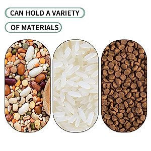 Begino Large Flour Storage Container Bin 25lb, Airtight Rice Storage Containers with Wheels Seal Locking Lid, BPA Free with Measuring Cup&Scoop for Flour, Rice, Grain(Green)