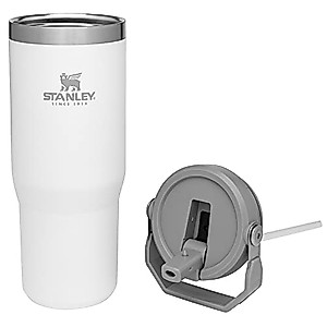Stanley IceFlow Stainless Steel Tumbler with Straw - Vacuum Insulated Water Bottle for Home, Office or Car - Reusable Cup with Straw Leakproof Flip - Cold for 12 Hours or Iced for 2 Days (Polar)