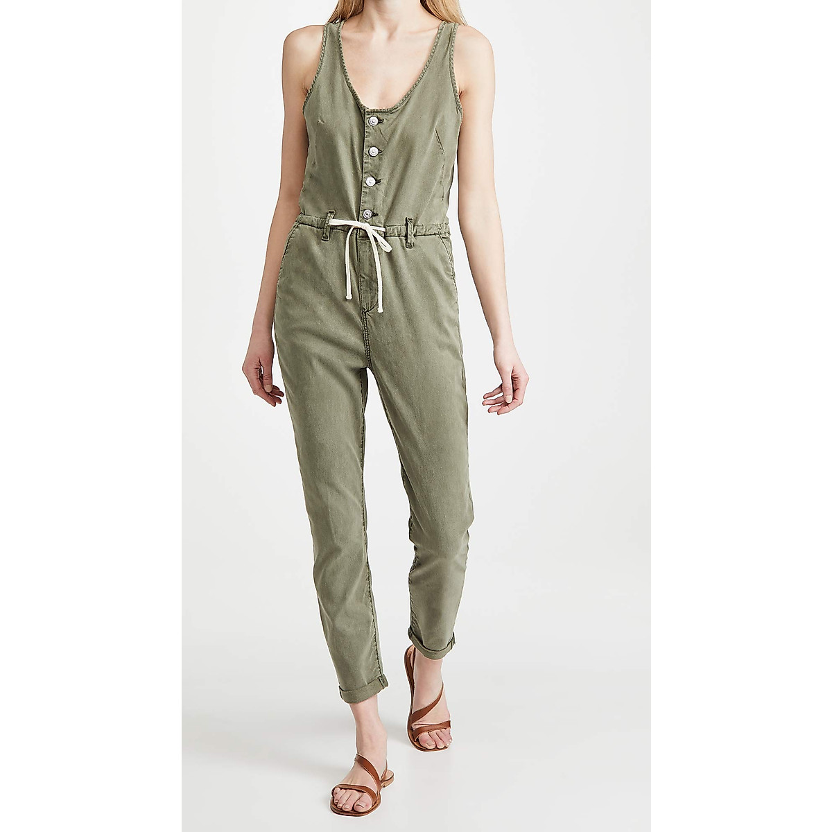 PAIGE Women's Christy Utility Jumpsuit, Vintage Ivy Green, 2