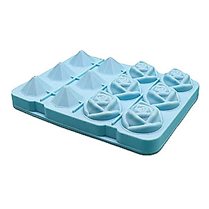 Rose Flower Ice-Cubes Tray Mold Reusable Ice-Cubes Maker Resin Mold Silicone Ice-Cream Molds Party Bar Kitchen-Tools Rose Flower Mold