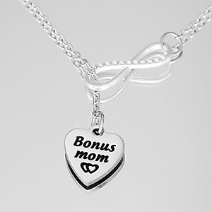 Kivosliviz Bonus Mom Necklace Gifts for Women Step Mom Mother in Law Stuff Ornament from Daughter-in-law Jewelry Stepmom Necklace