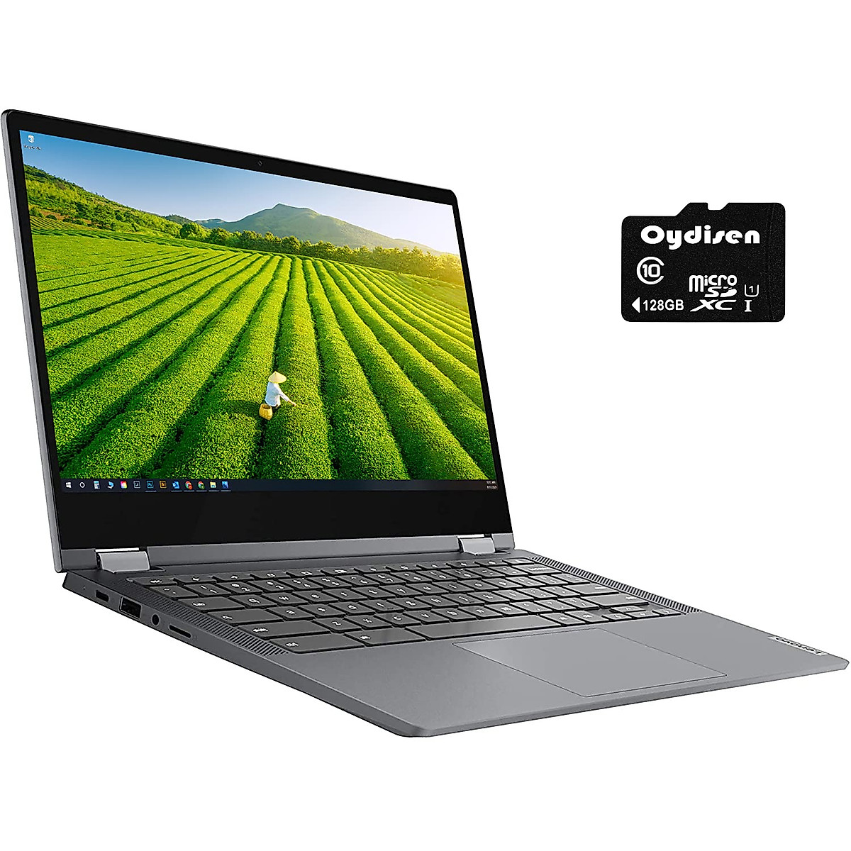 Lenovo Chromebook Flex 5 Laptop, 13 Inch FHD Touch Display, Intel Core i3-10110U Processor, 4GB RAM, 192GB Storage (64GB eMMC + 128GB MicroSD), Webcam, WiFi, Bluetooth,+ MicroSD