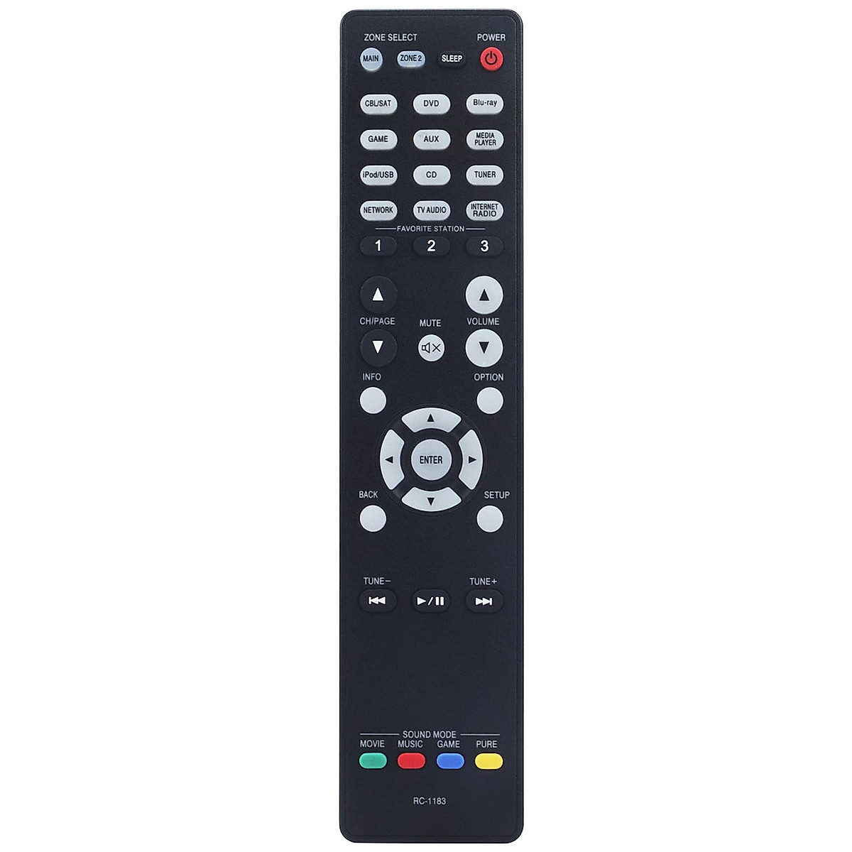RC-1183 Replace Remote Control Applicable for Denon AV Receiver AVR-X2000 AVRX2000 AVR-E400