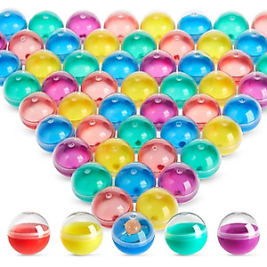 250-Pack Vending Machine Capsules - 1 Inch Gumball, Toy, Temporary Tattoo, Bulk Gumball Refills (5 Colors)