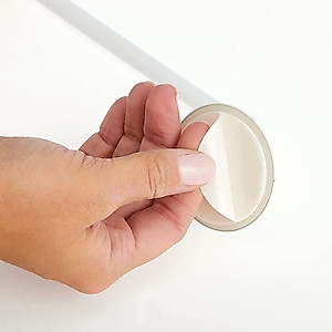 mDesign Soft Fabric Wall Mount/Over Door Hanging Storage Organizer - Self-Adhesive Tape - 6 Pockets for Child/Kids Room or Nursery - Polka Dot Print - Gray/White