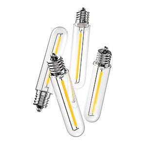LED Replacement Bulbs 1W T13, 4 Pack Waterproof E12 Screw Base for Outdoor LED String Lights Shatterproof, for Indoor and Outdoor Use