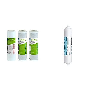 APEC Water Systems High Capacity Pre-Filter Set for Essence Series Reverse Osmosis Water Filter System (1 Count) and Inline Carbon Filter with Quick Connect