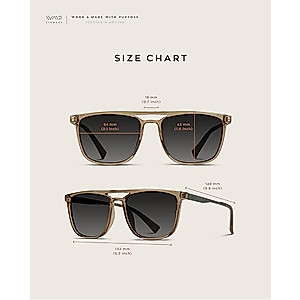 WearMe Pro Premium Polarized Double Bar Sunglasses for Men and Women UVA and UVB (Crystal Brown/Gradient Black)