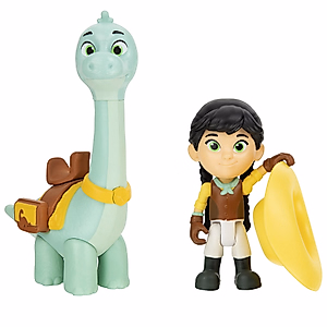 Dino Ranch 6-Figure Pack - Jon and Blitz, Min and Clover, Miguel and Tango - Three 3” Dino Ranchers and Three 4” Dinos, Plus Fence Pieces - Toys for Kids Featuring Your Favorite Pre-Westoric Ranchers