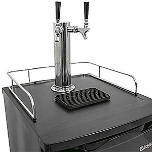 EdgeStar KC2000TWIN Full Size Dual Tap Kegerator & Draft Beer Dispenser - Black