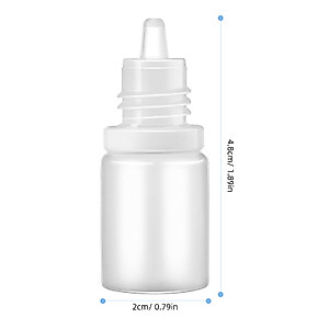 SUPVOX 10PCS Plastic Squeezable Dropper Bottles Empty Drop Bottles Essential Oil Squeeze Bottle Refillable Containers with Caps 5ml