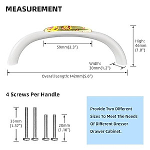 Pull Handle Fence Handle Long Cabinet Handles for Interior, Closet, Drawer, Outdoor, Garage, Birds and Leafs