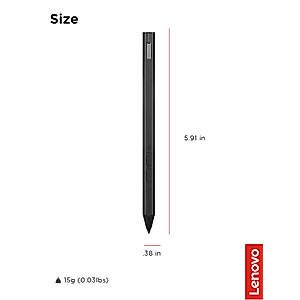 Lenovo Precision Pen 2 (Laptop) – USB-C Charging – Tilt Recognition – Pen is Only Compatible with Certain Devices, Iron Grey