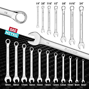 DURATECH 149-Piece Mechanics Tool Set, Include SAE/Metric Sockets, 90-Tooth Ratchet and Wrench Set for Auto Repair