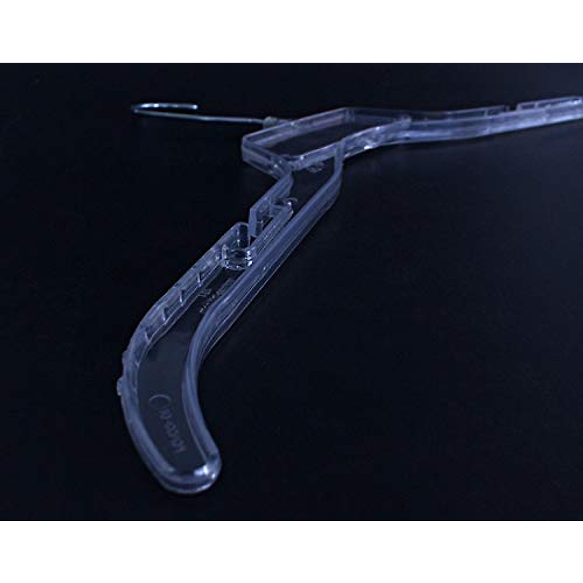 Only Hangers 17 Inch Plastic Clear Unbreakable Top Swivel Hook for T Shirt Blouse Jacket Coat Sweater & More, Pack of 50pcs