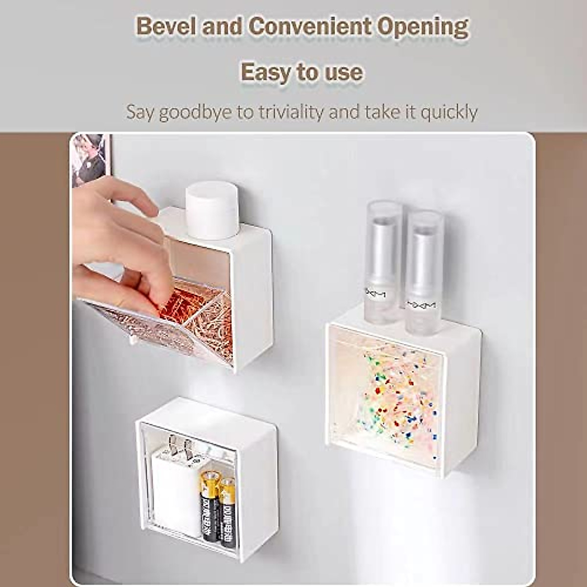 4 Pack Qtip Holder Canisters For Cotton Ball Cotton Swab, Floss Clear Wall Mounted Dispenser Bathroom Storage Organizer Vanity Bathroom Countertop Storage Container