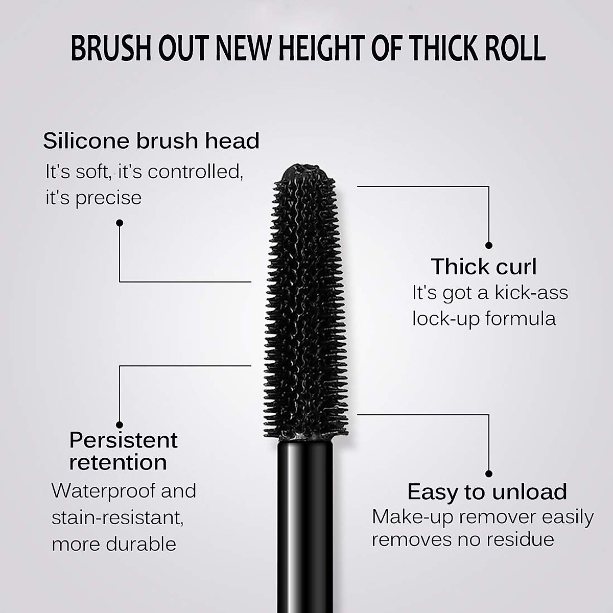 4D Silk Fiber Lash Mascara- Waterproof Mascara Black Volume and Length, Easily to Create Amazing Lashes for Thicker, Long Lasting and Curly Eyelashes