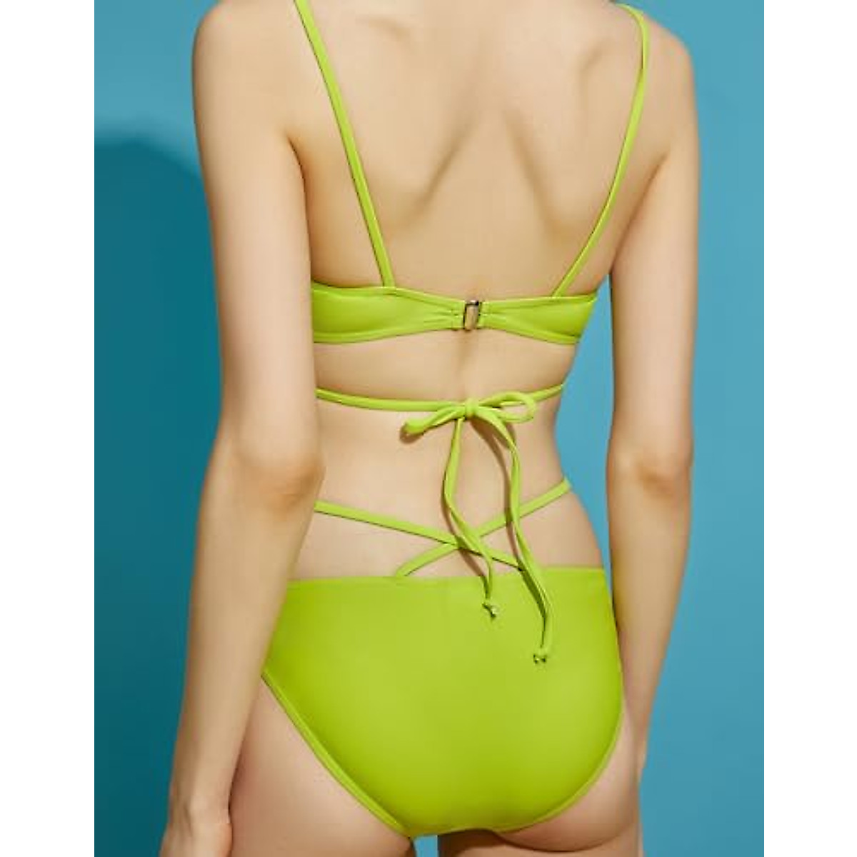 Winx Club Women's Flora Two Piece Bikini Set Swimsuit with Sarong and Choker Bathing Suit (Small) Yellow