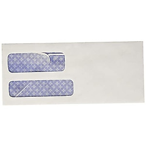 Amazon Basics #9 Double Window Security Tinted Envelopes, White, 500 ct