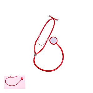 Muzrunq Nurse Stethoscope Toy Halloween Role Play Cosplay Costume Props Adults Nurse Accessories Halloween Party Supplies Red 1 Pack.