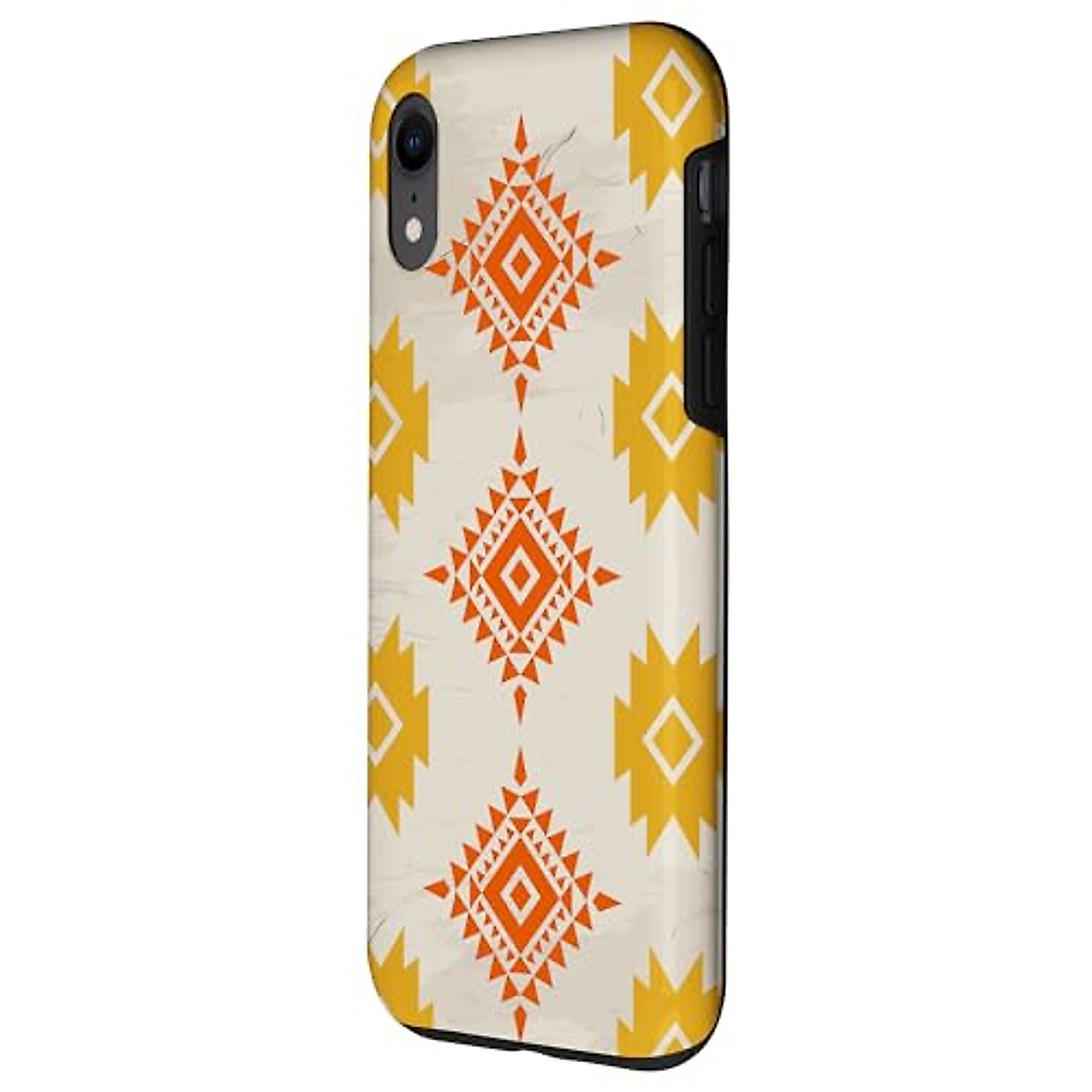 iPhone XR Orange-yellow Western Boho Aztec pattern country Southern Case